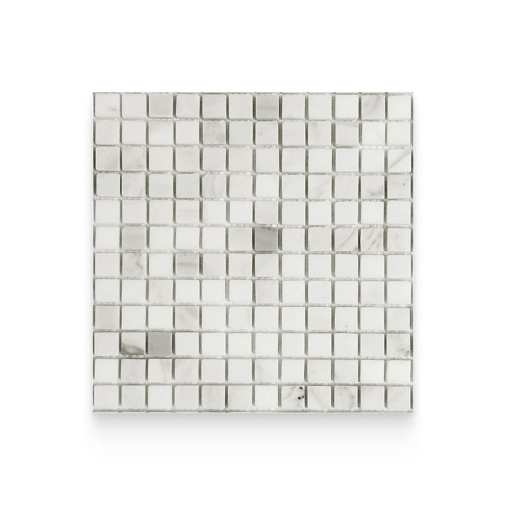 1x1 Calacatta Gold Honed Square Mosaic – Bodega Style