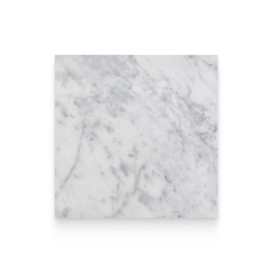 Carrara White 12x12 Honed Square Tile – Bodega Style